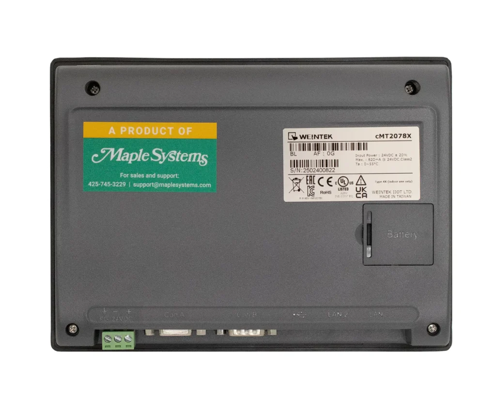 Legacy cMT2078X - 7" Advanced HMI, Dual Ethernet, Low Cost
