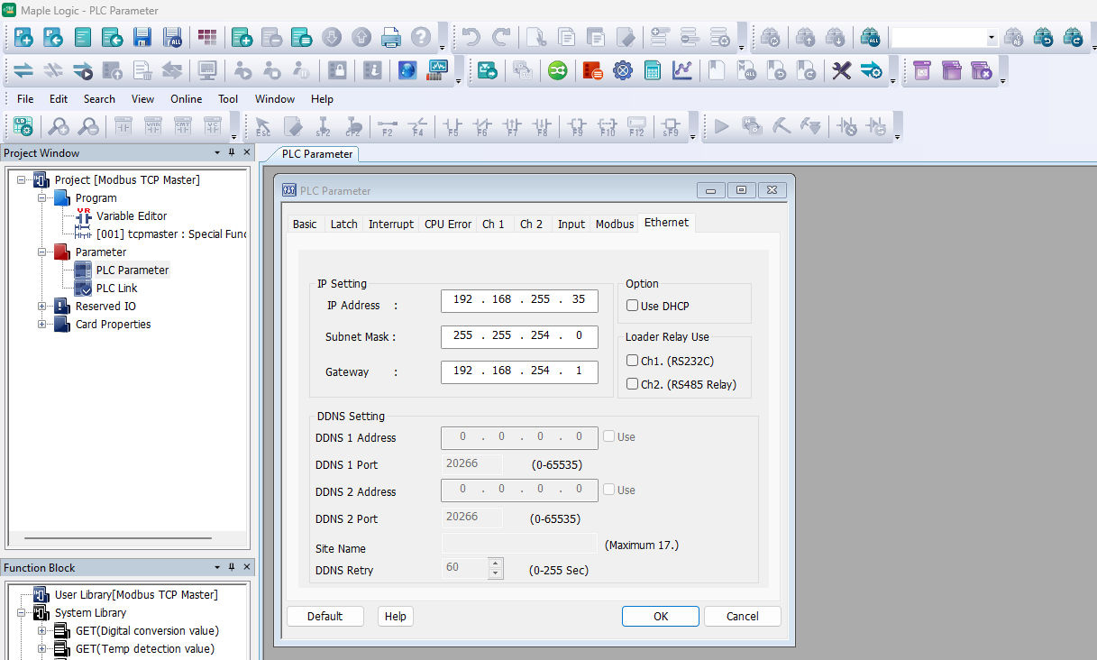 How to Set Up your Maple Modular PLC as a Modbus TCP Master Device