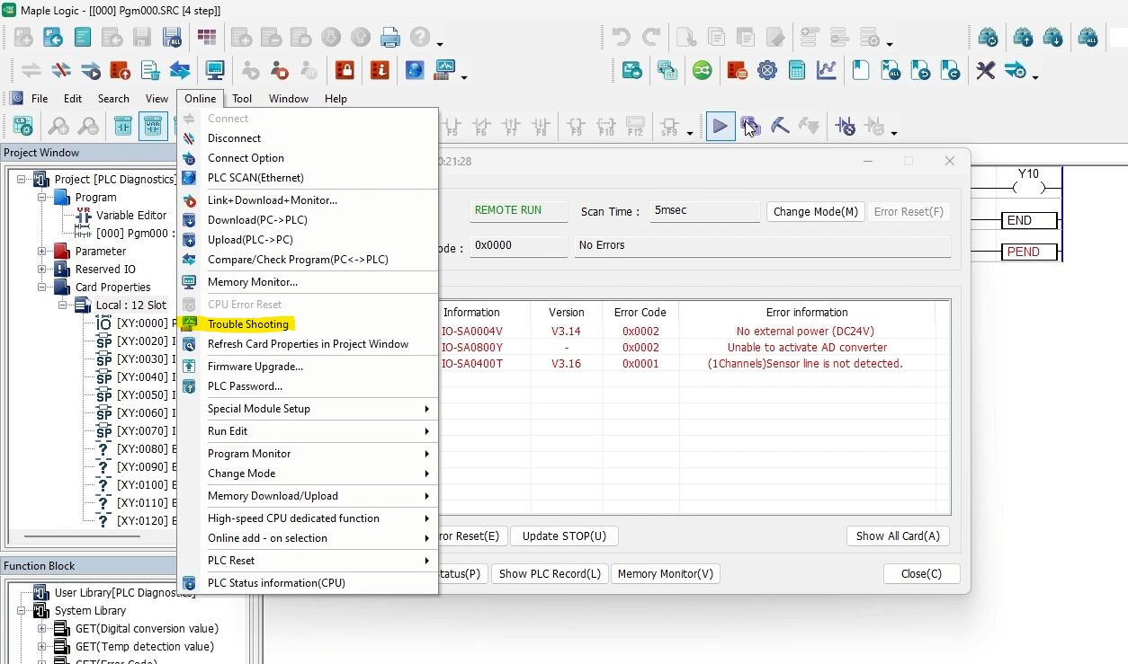 How to Troubleshoot and Reset Error Codes in your PLC Diagnostics