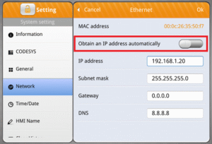 IP Addresses of an HMI and a PC - Maple Systems