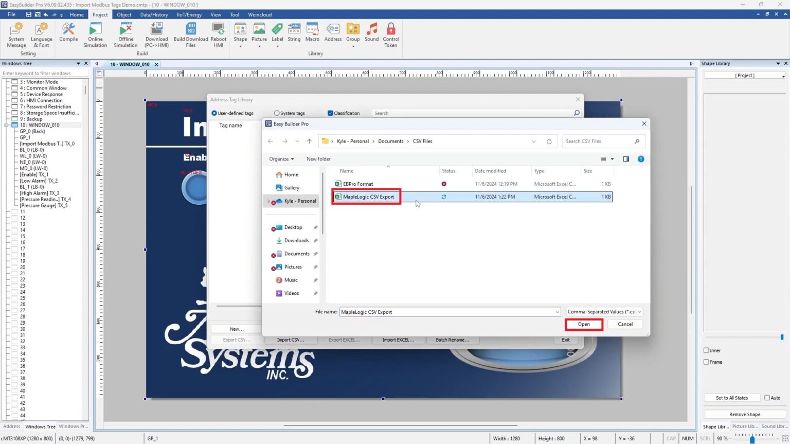 How To Import And Export Modbus Tags Maple Systems