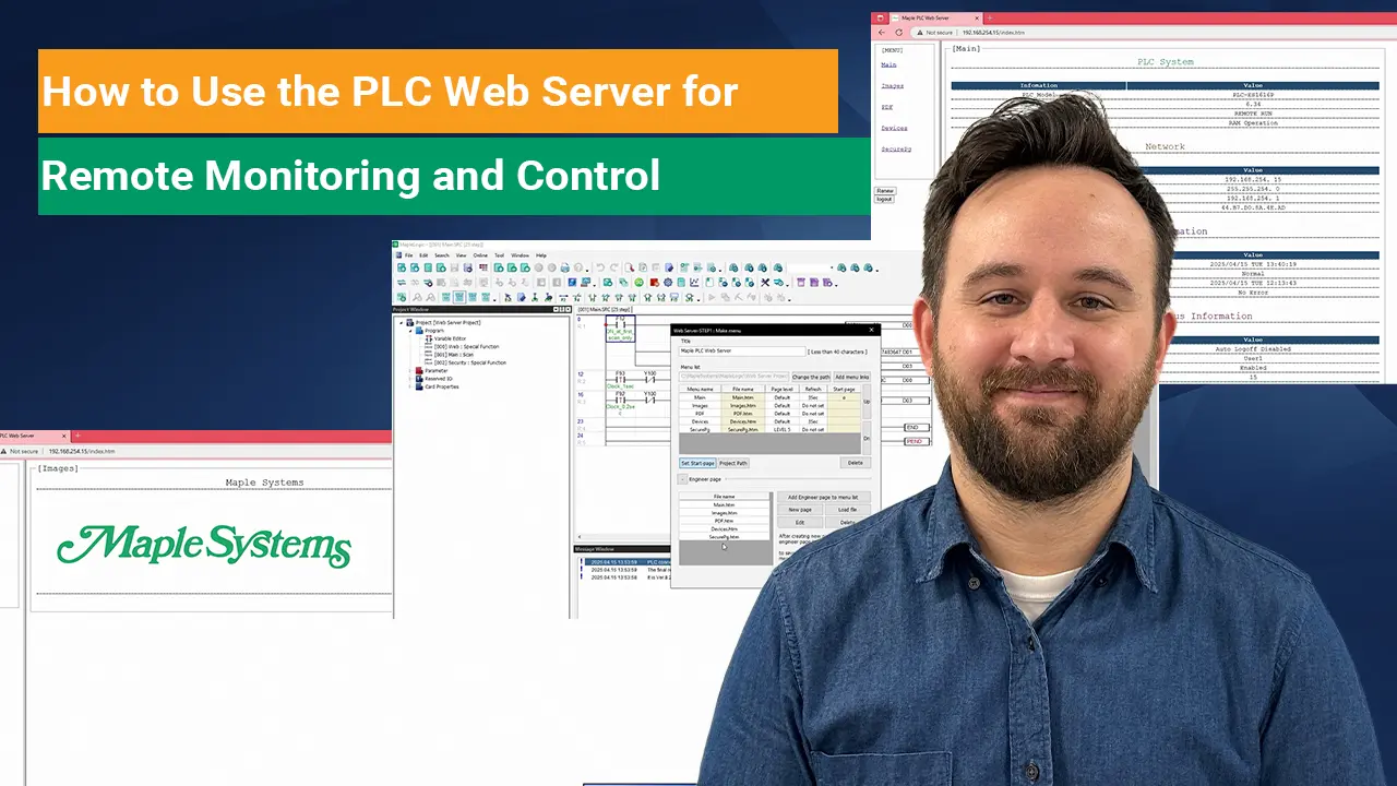 How to Use the PLC Web Server for Remote Monitoring and Control - Maple ...